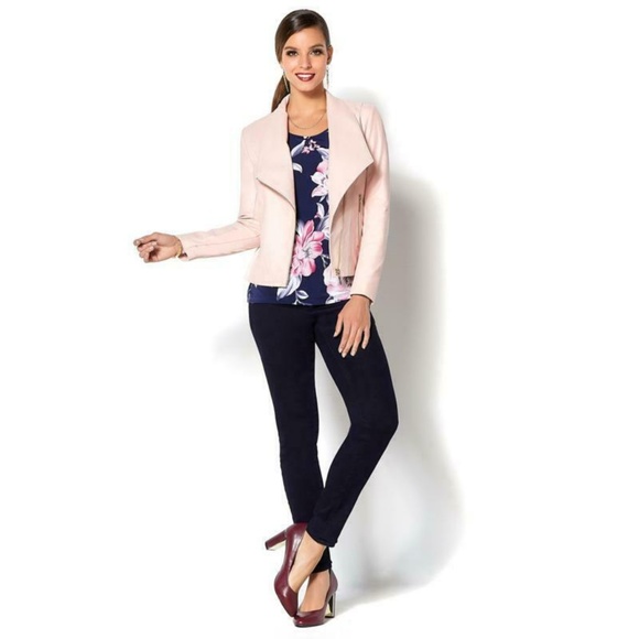 IMAN | Jackets & Coats | Iman Platinum Genuine Lamb Leather Moto Jacket ...